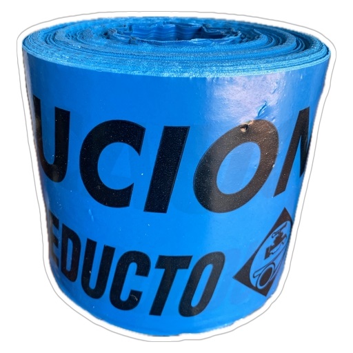CINTA PARA INFORMAR PRESENCIA DE TUBERÍAS DE AGUA COLOR AZUL - TERMOFUSIÓN
